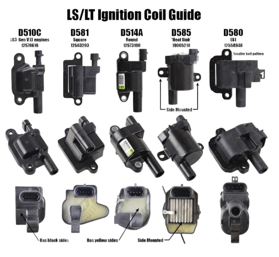GM - LS/LT LSX LS1 LS2 LS Coil Pack Light Gray 45 degree boot – Ton's ...