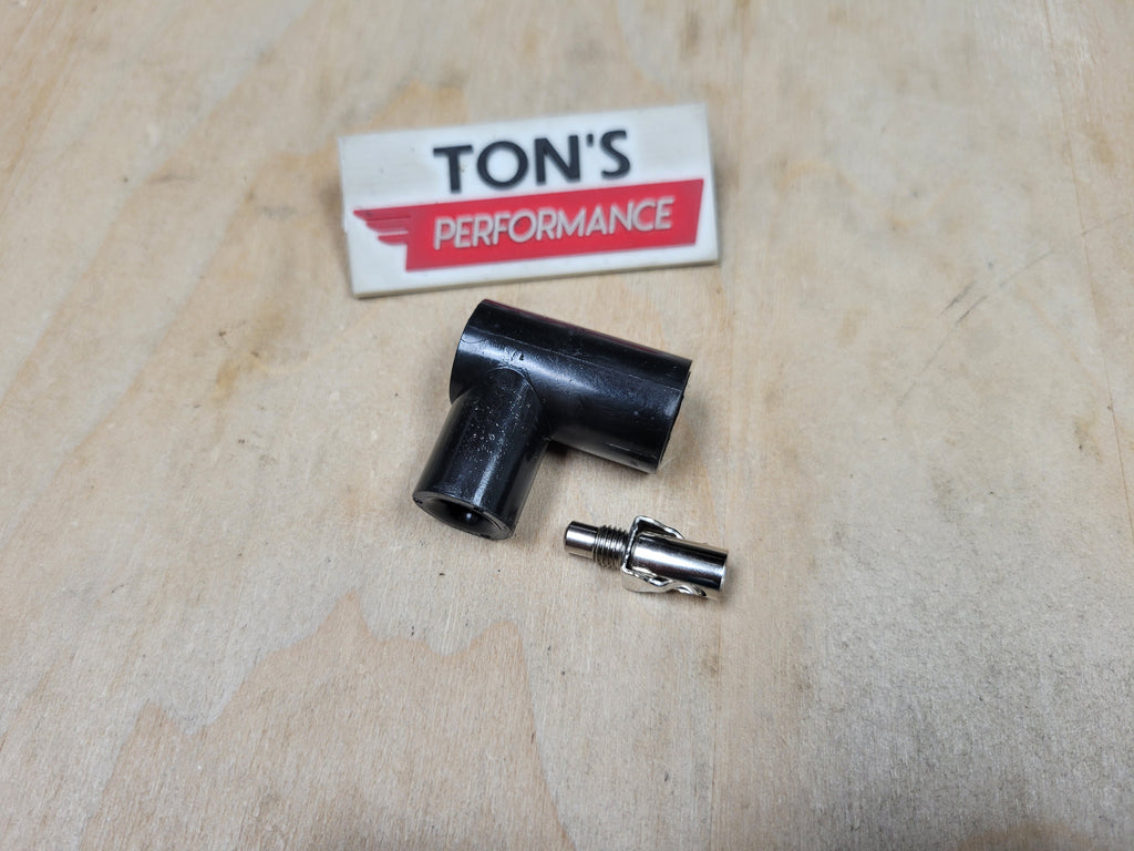 Spark Plug Wires Yellow 7mm Rajah - 90 Degree Angle, Screw-On, Vintage ...