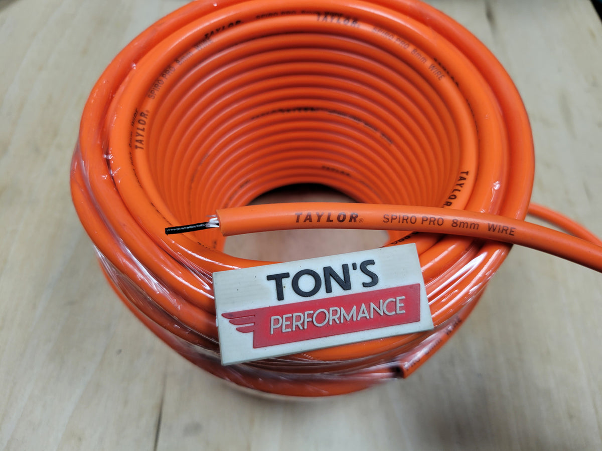 Taylor 8mm Spiro-Pro 100% Silicone Spark Plug wire 100 ft spool – Ton's ...