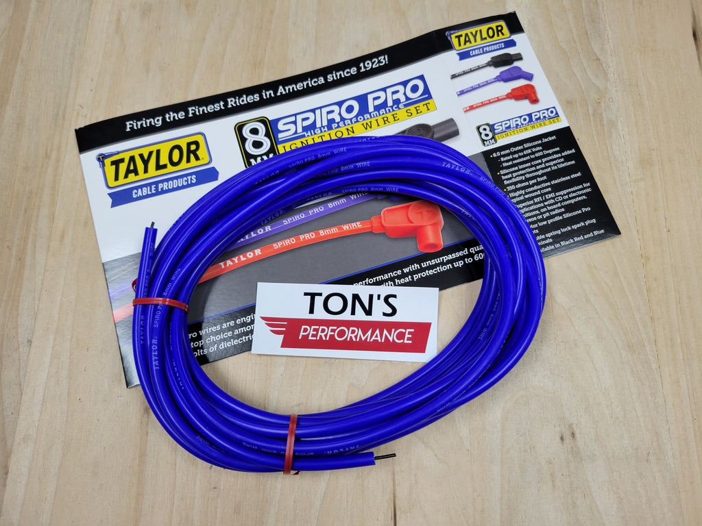 Red Ignition Wire Set Taylor Cable 8mm Spiro-Pro Spark Plug Wire Repair ...