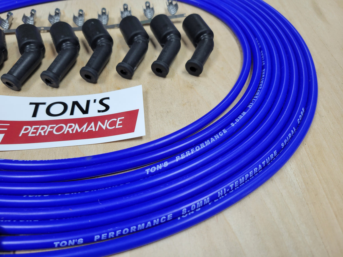 Ton's Spark Plug Wires White CERAMIC BOOT UNIVERSAL LS / LT Chevy GM 4 ...