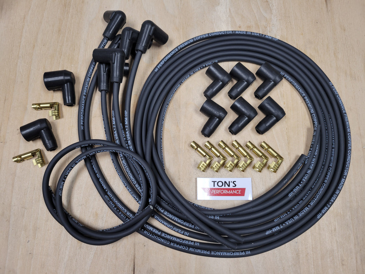 Universal 6 Cylinder 7mm Spark plug wire kit – Ton's Performance
