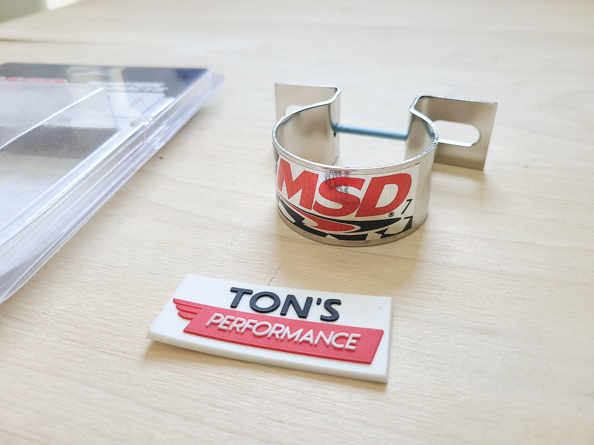 MSD 8213 MSD Ignition Universal Chrome Coil Mounting Bracket-Canister ...