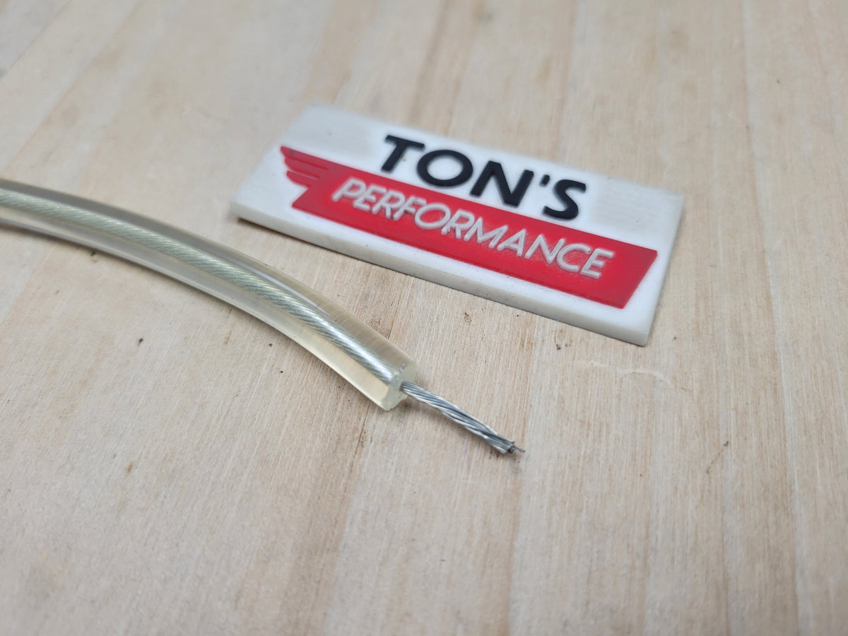 7mm Translucent Clear or Red spark plug wire [Sold By The Foot] – Ton's ...